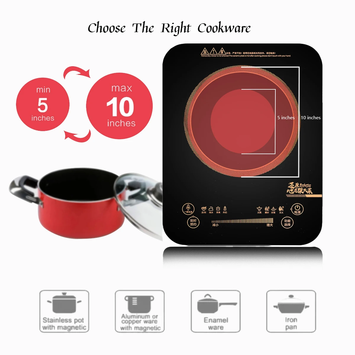 Alpha Electric Chula Stove - High Power Induction Cooktop