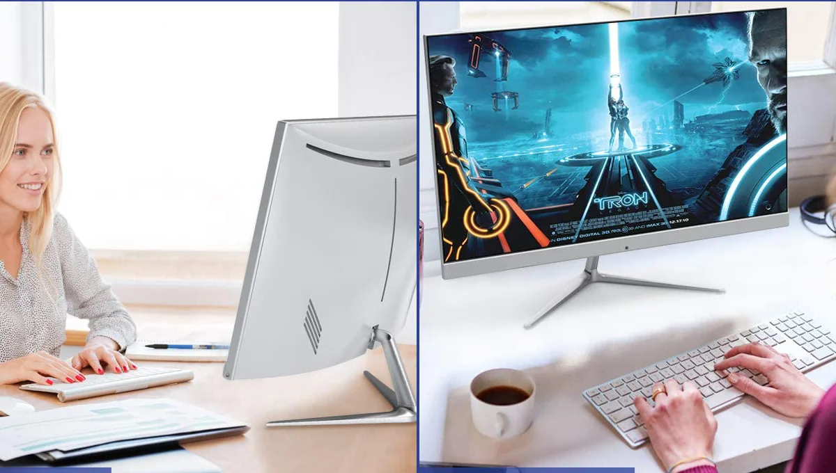 Factory Sale 23.8 Inch Curved Screen All In One Desktop Computer Curved ...