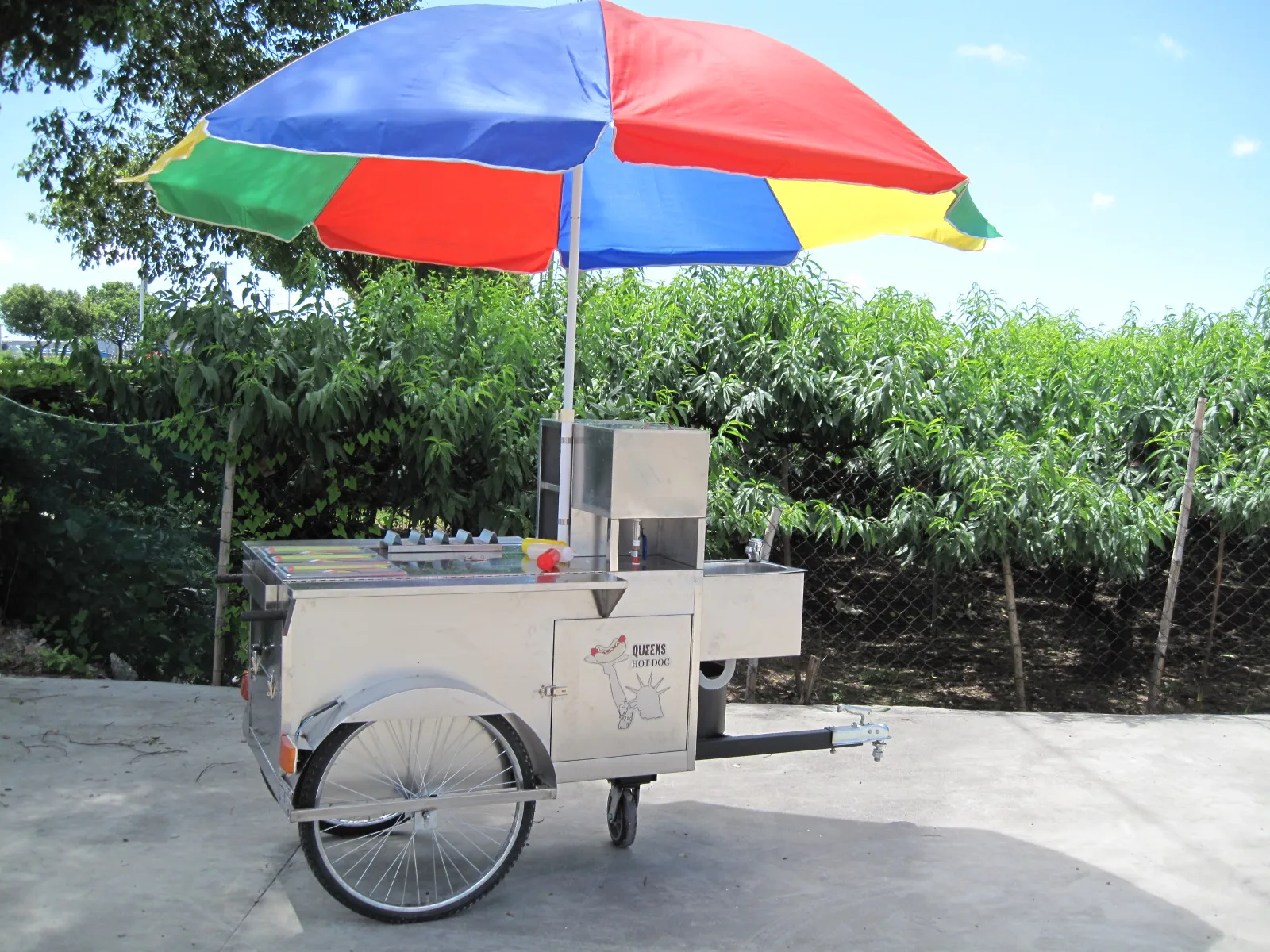 Outdoor Street Hot Dog Food Cart - Versatile & Durable