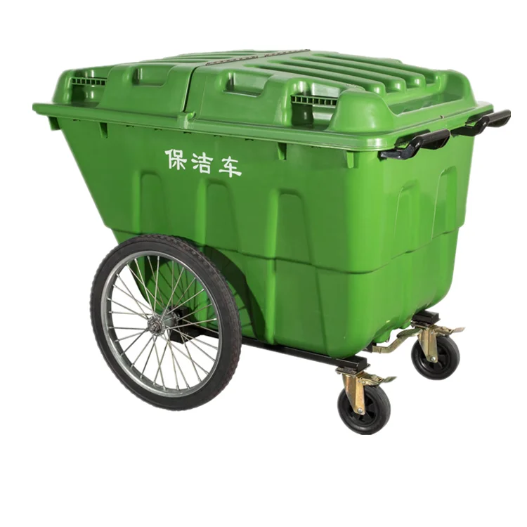 400l Trash Can Trolley Dumping Carts With Wheels Bulk Sustainable ...