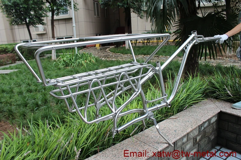 Ti Cargo Bike Frame with Couplers - Durable Titanium Fat Bike