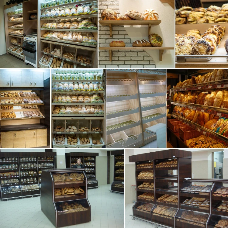 Customized Cake Cookies Display Counter Pastry Rack Stand For Bakery ...