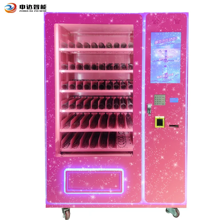 Custom Hair Wigs Eyelash Pink Vending Machine With Cashless Payment ...