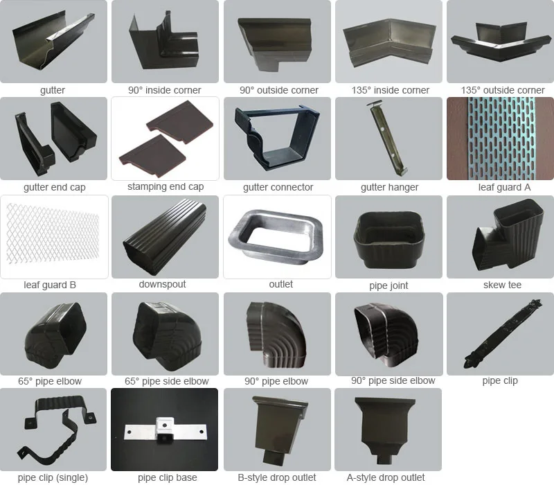 Long Span Roof Philippines Aluminum Water Gutter System Downspouts ...