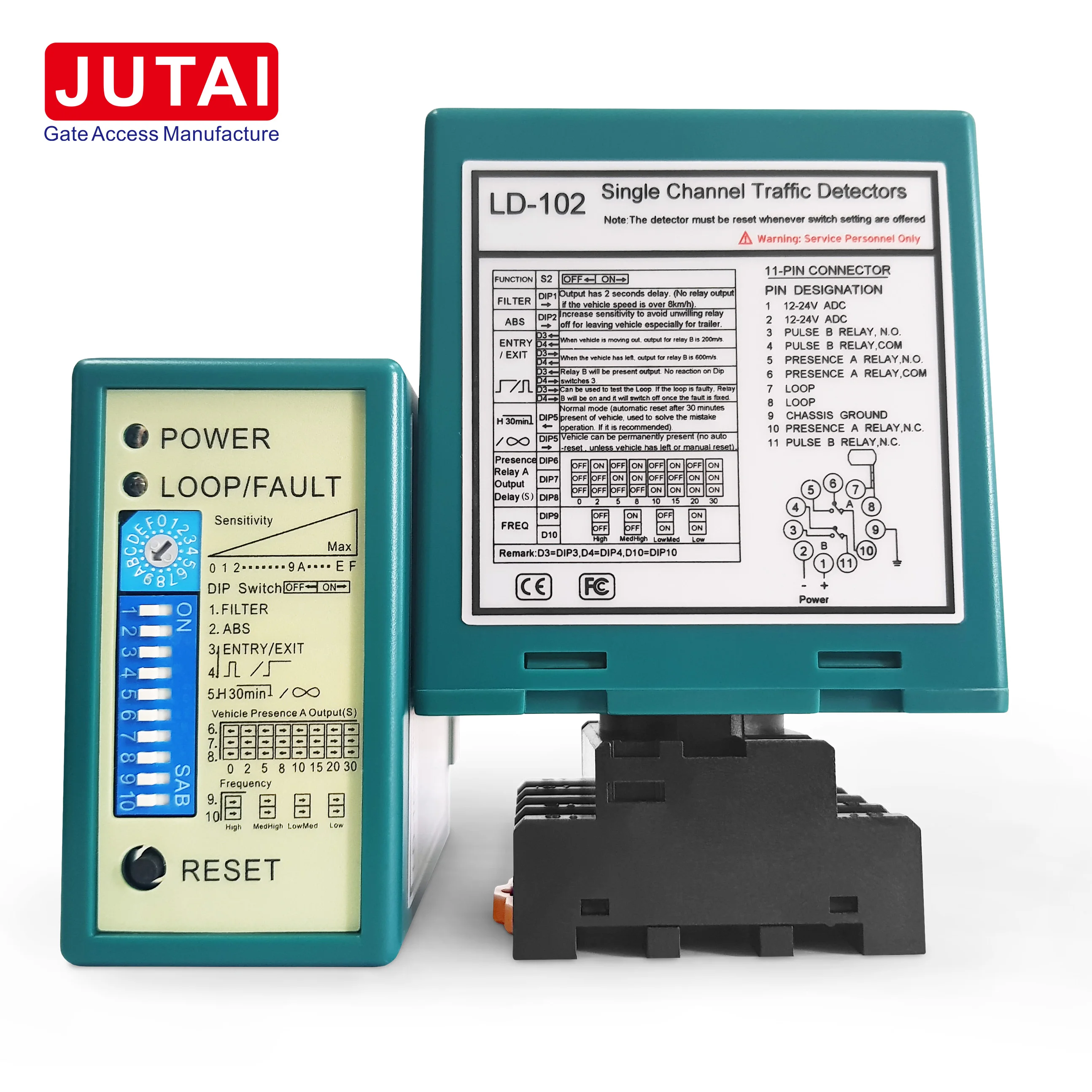 Gate Access Single Channel Loop Detectors For Boom Barrier Gate Or Door ...
