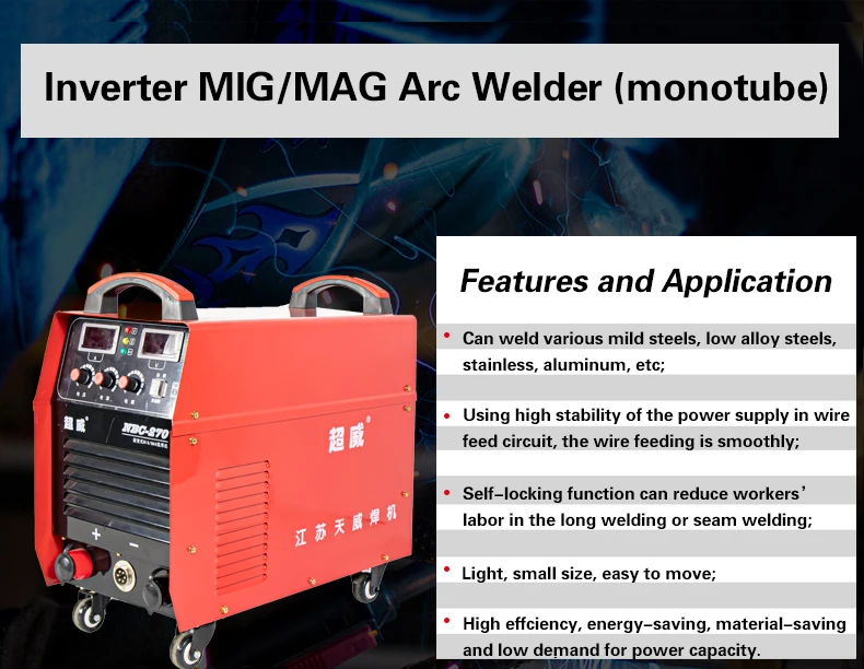 Monotube Inverter Mig/mag Arc Welder Industrial Welder - Buy Welder ...