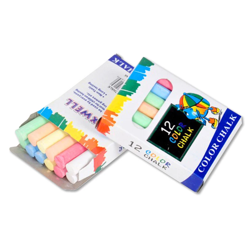 School Dustless Chalk - 100 Pieces in Eco-Friendly Box