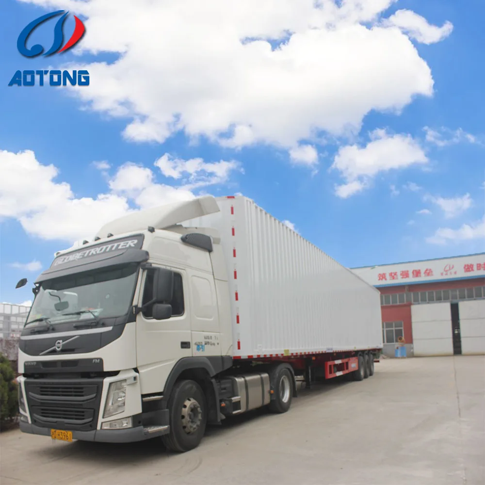 45ft Container Box Cargo Semi Trailer 3 Axles Long Van For Sale - Buy ...
