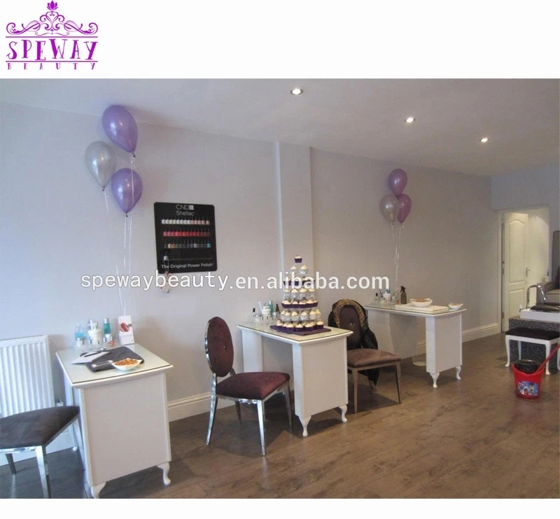 2021 Nieuwste Nail Bar Tafel Manicure Tafel Gebruikt Nagelsalon Meubels ...