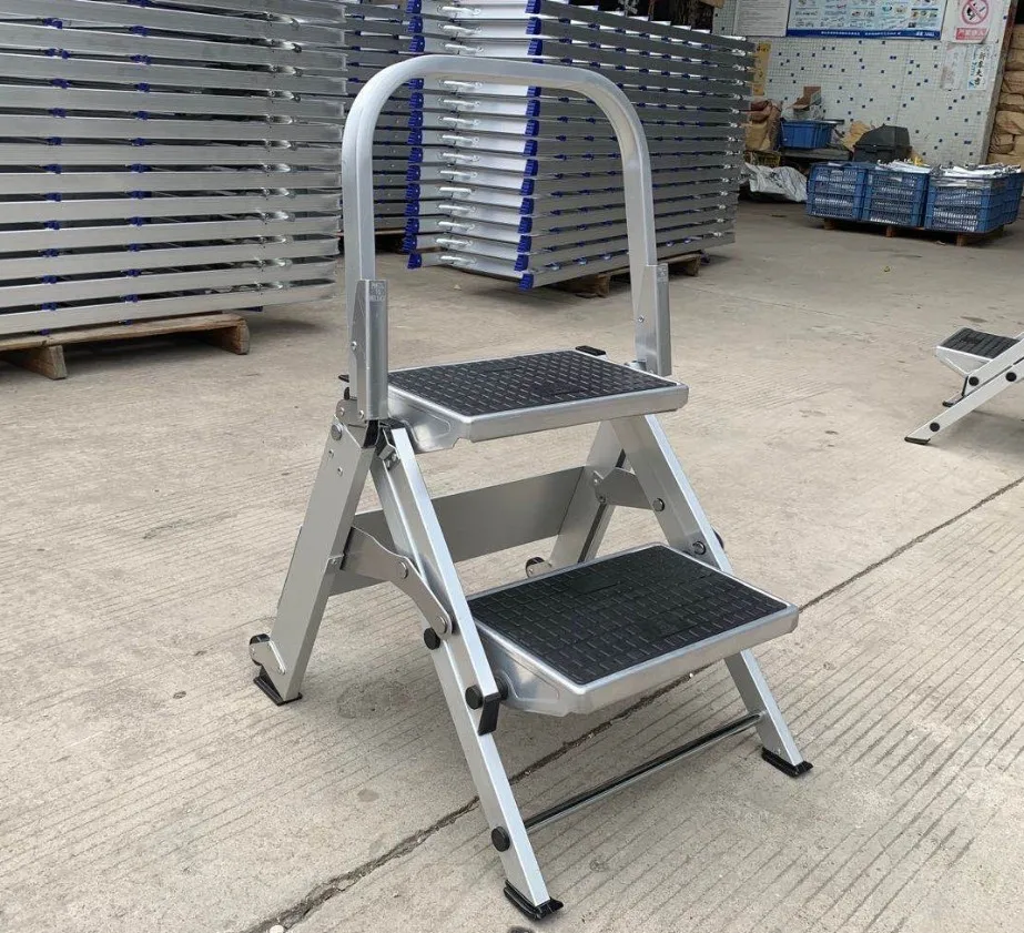 High Strength Safety Aluminum 2-step Ladder,America Use Folding 2 Steps ...