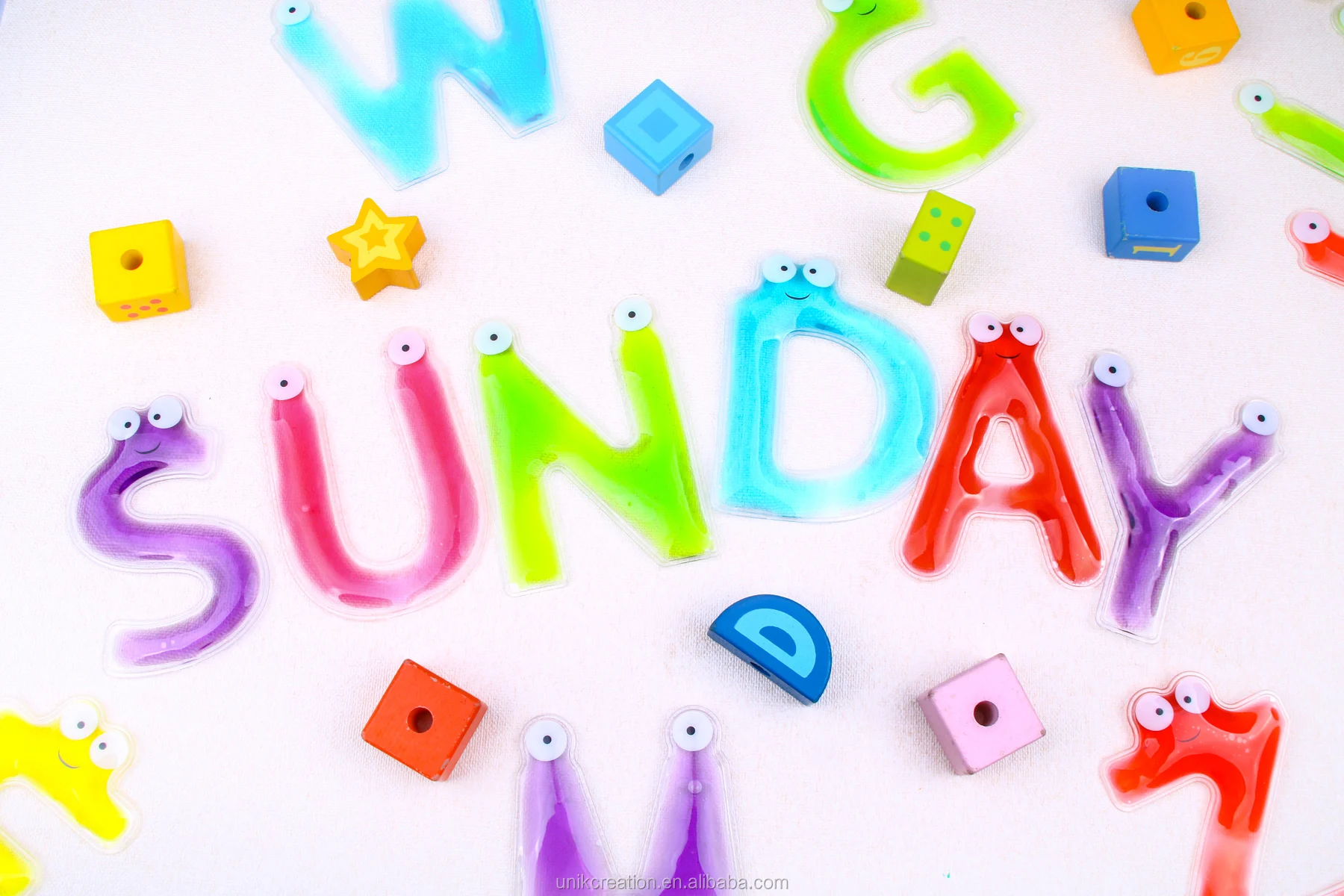 Montessori Gel Squishy Alphabet Letters Custom Kids Sensory Learning ...