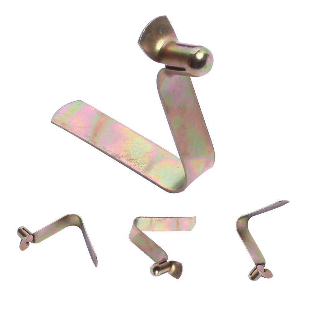 Nickel Plated Push Flat Spring Clip for 20mm Tube Locking