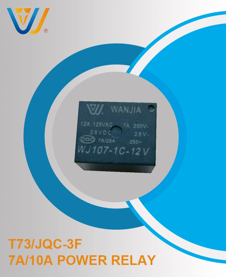 Good Price 5 Pin 12v T73 Miniature Relay 12 Volt Relays Jqx 3f Rele ...