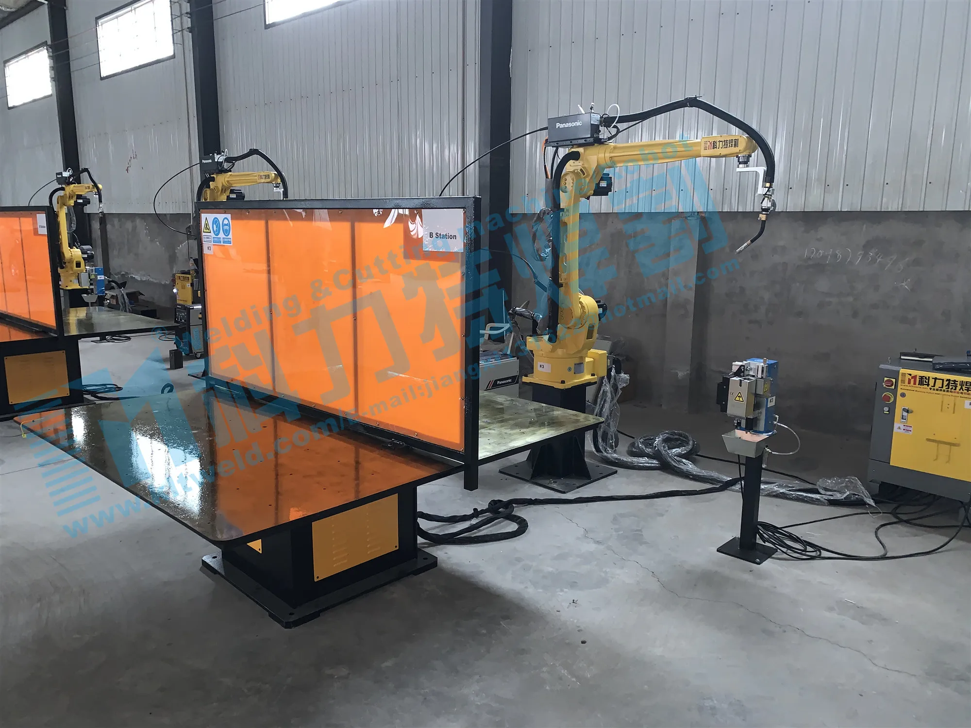 Double Station Horizontal Turntable MIG MAG Welding Robot