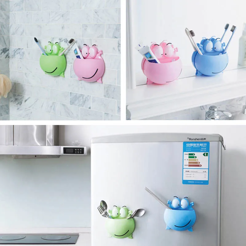 Cute Cartoon Frog Toothbrush Holder Kids Tooth Brushes Storage For ...
