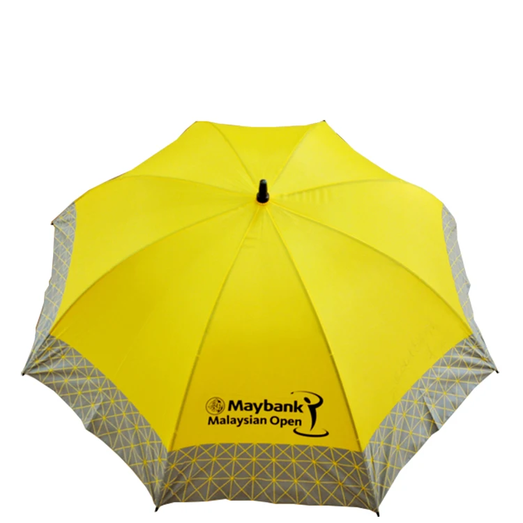 Manual Open Eva Handle Outdoor Gift Set Yellow Golf Umbrella ...