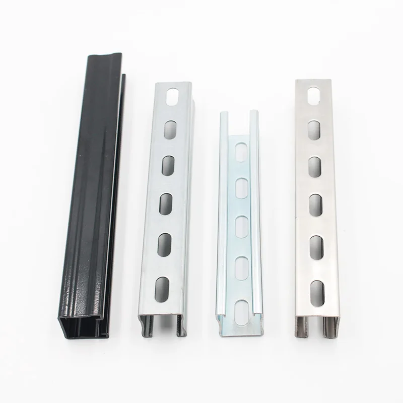 Galvanized Steel Slotted Unistrut C Channel 41 With Stiffener Structure ...