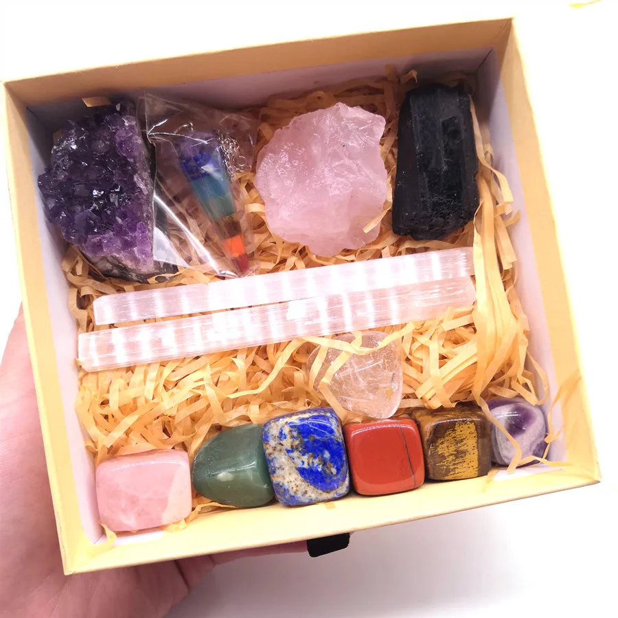 Wholesale Custom Logo Chakra Stone Meditation Box Crystals Healing ...