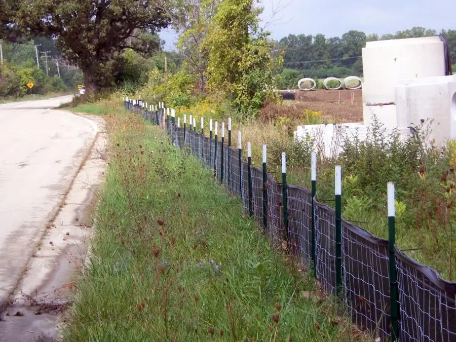 Construction Geosynthetic Erosion Control Wire Backed Silt Fence