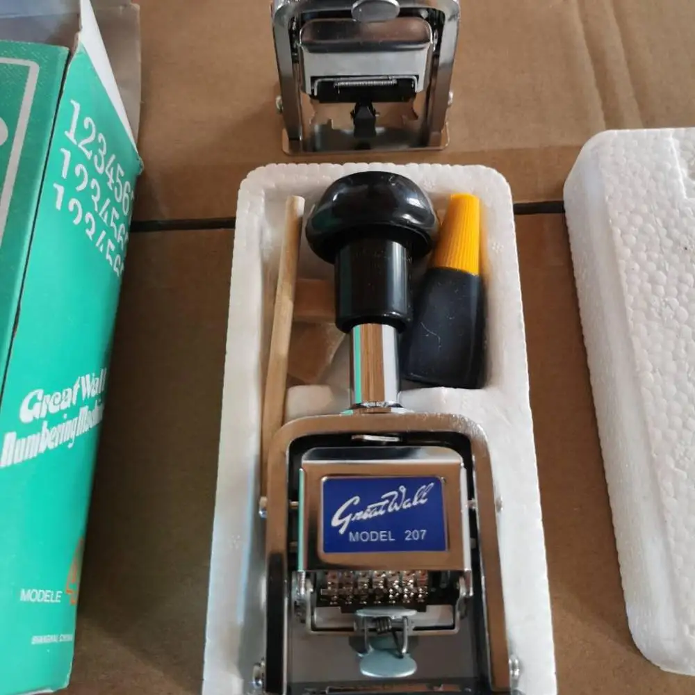 Metal 7 Digits Automatic Hand Numbering Machine for Printing