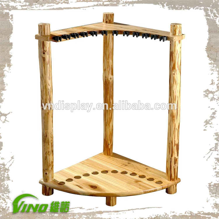 Fishing Rod Display Racks - Durable Wooden Storage Solutions