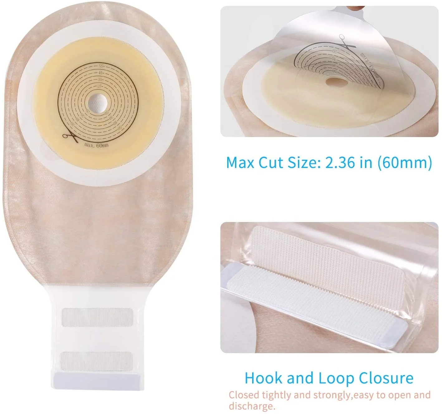 Ostomy Back Window One Piece Drainable Urinie For Ileostomy Stoma Care ...