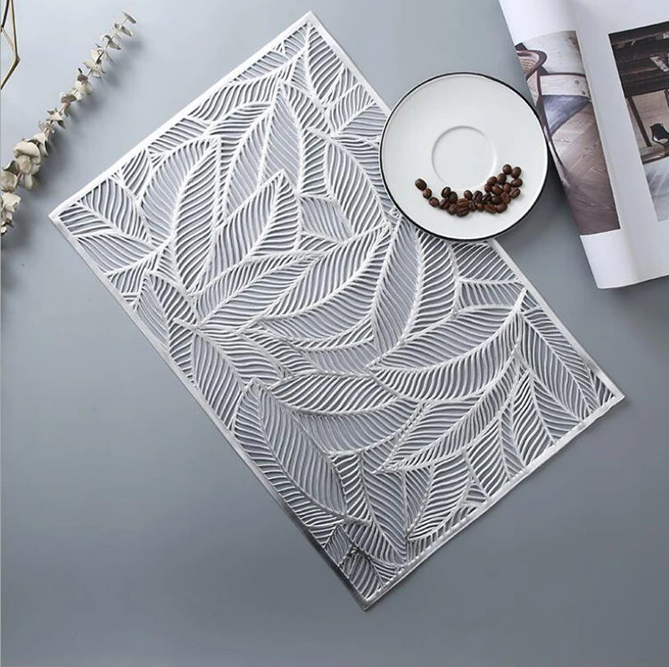 Rectangle Metallic Gold Table Decorative Hollow Out Pvc Plastic ...