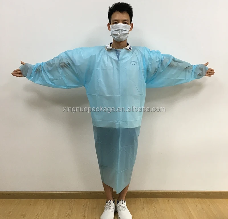 Wholesale Isolation Protective Disposable Plastic Apron With Long ...