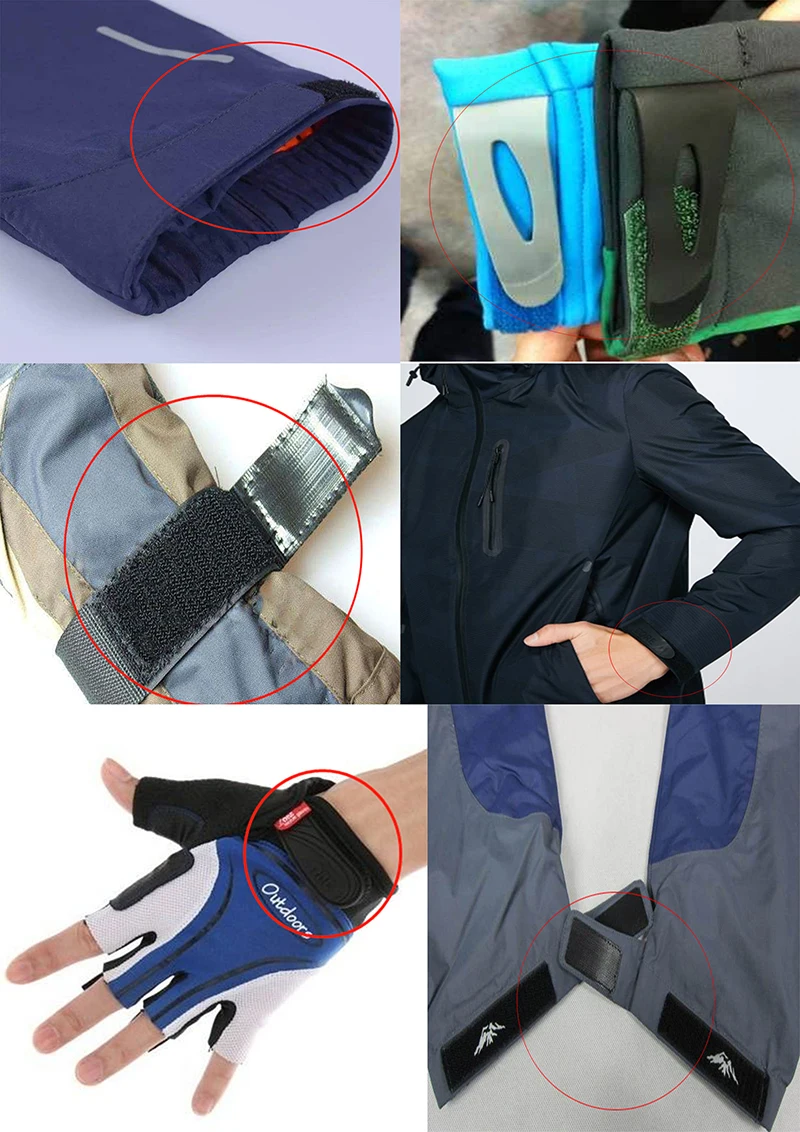 Customized Reusable Hook And Loop Fastener Straps Sleeves For Jacket ...