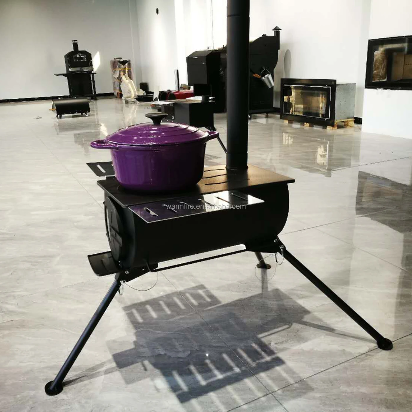 Warmfire Portable Wood Camping Stove - Mini Folding Tent Stove