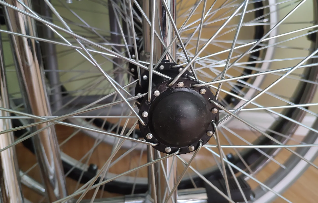 Handicapped Wheelchair - Durable Chrome Frame & Steel Wheels