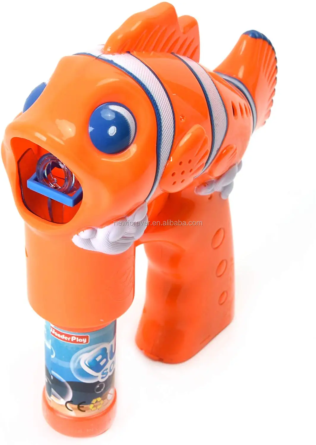 Electronic Led Light Up Fish Bubble Gun,Bubble Blaster Shooter,Clown ...