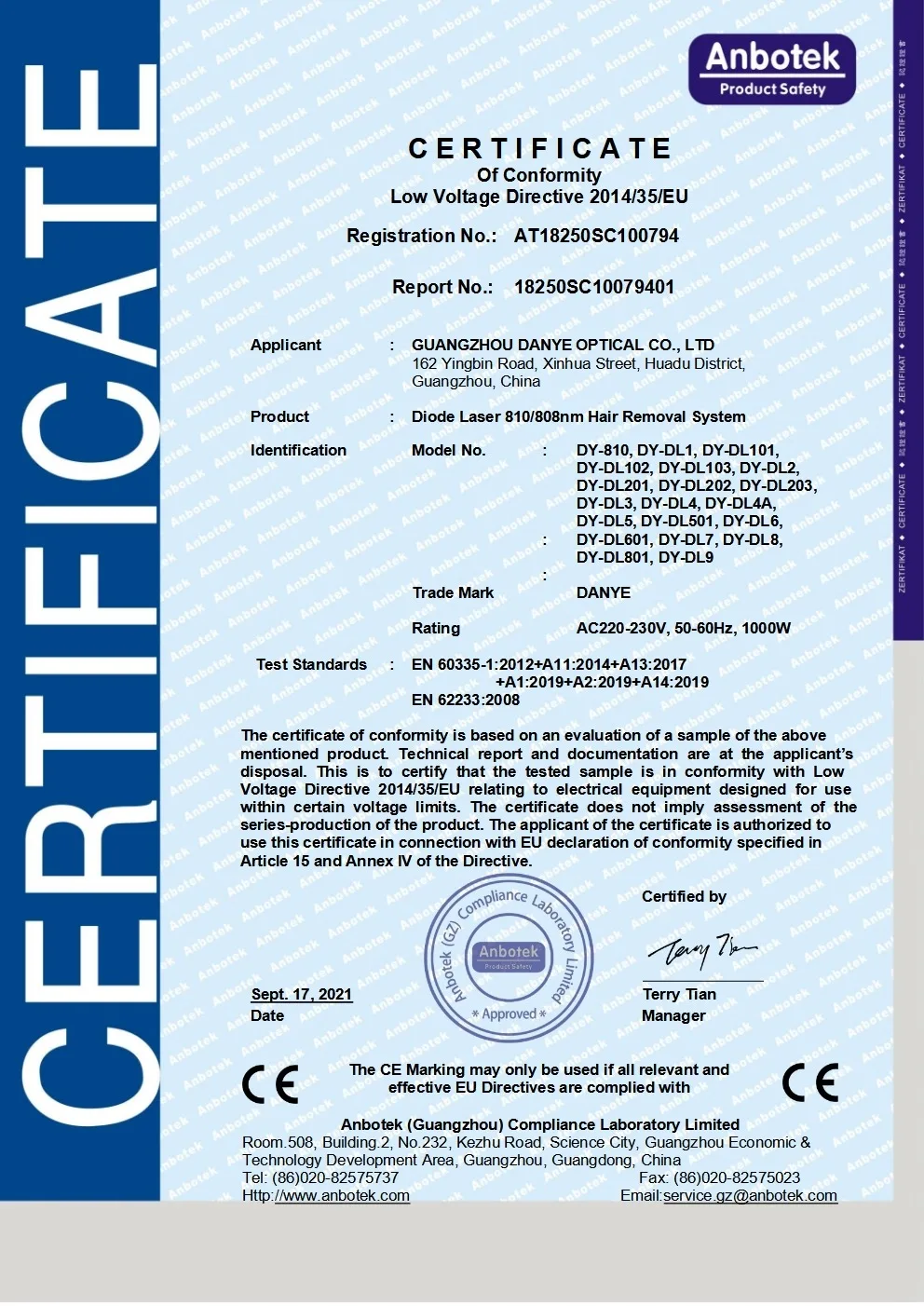 Guangzhou Danye Optical Co., Ltd. - Laser Hair Removal, Anti-wrinkle ...