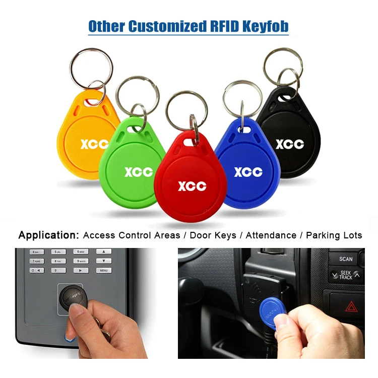 4k RFID Key Fob - Waterproof NFC/UHF Mini Tag with QR Code
