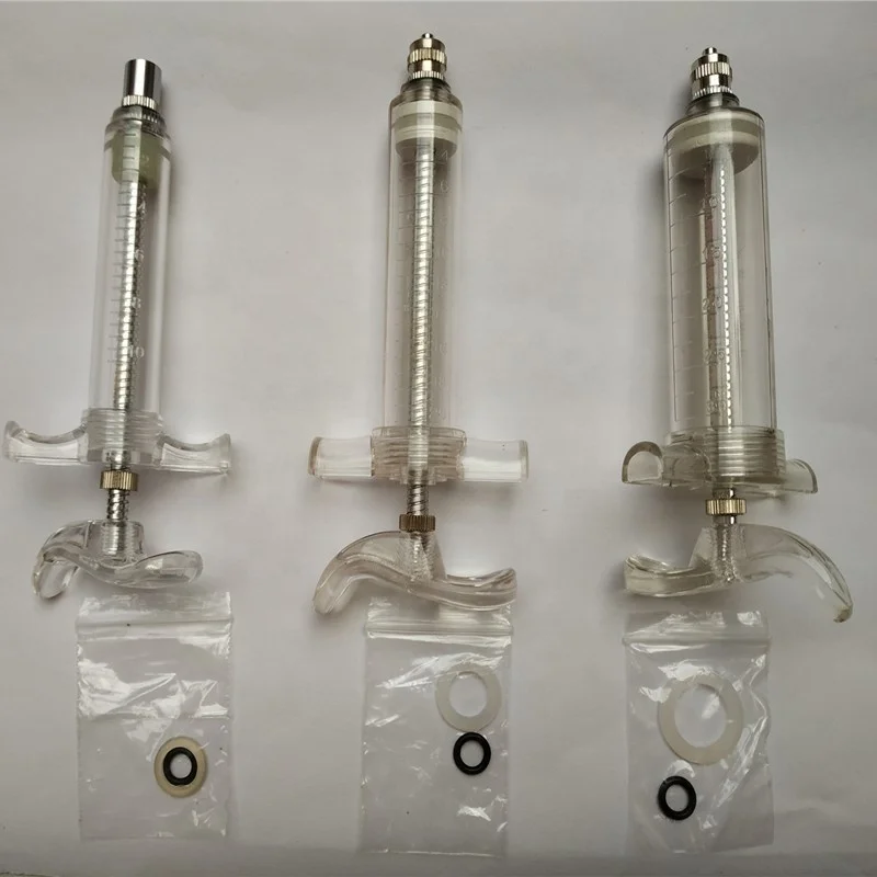 Reusable Plastic Steel Veterinary Animal Syringe with Dose Nut