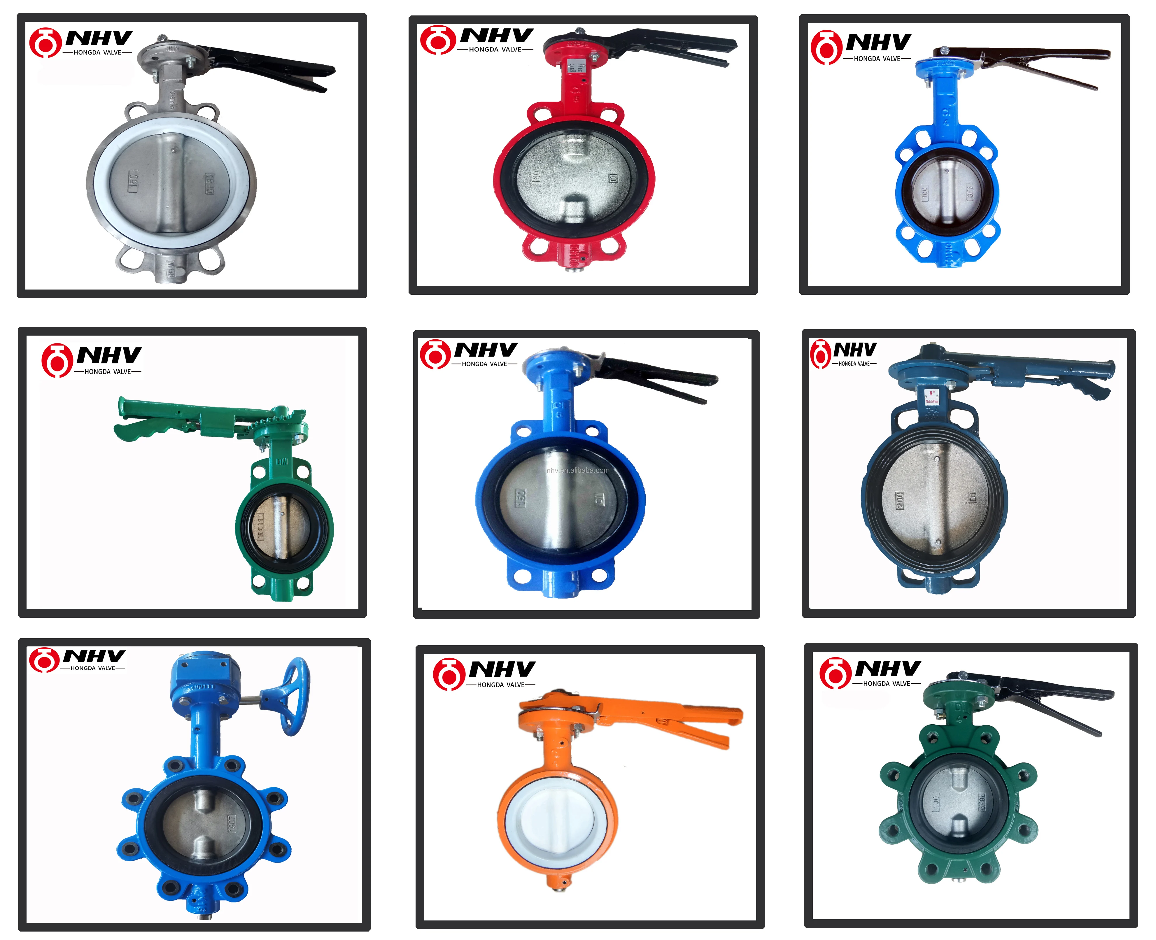 DN100 Short Neck Ductile Iron Weco Type Wafer Butterfly Valve DI DISC