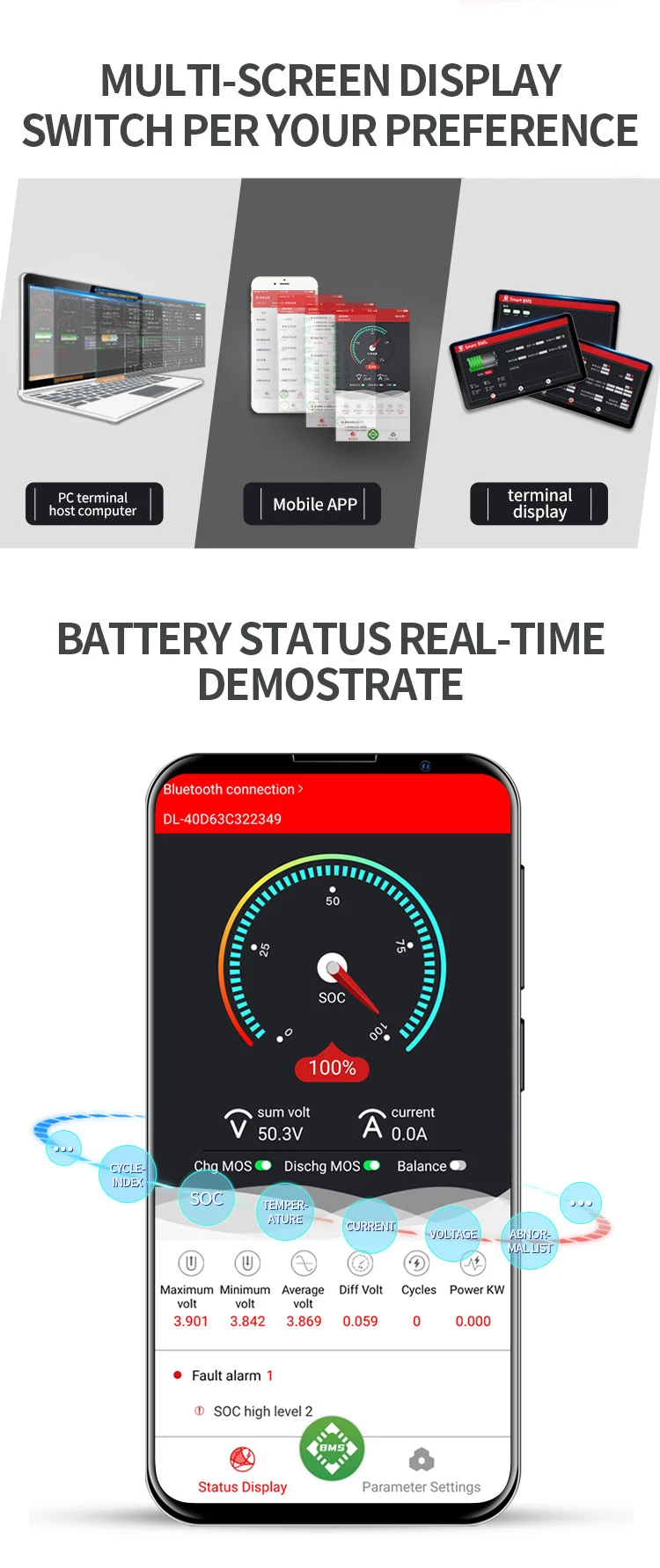 Daly Smart Bms 16s 48v 300a High Current With Fan With Uart Bt Rs485 ...