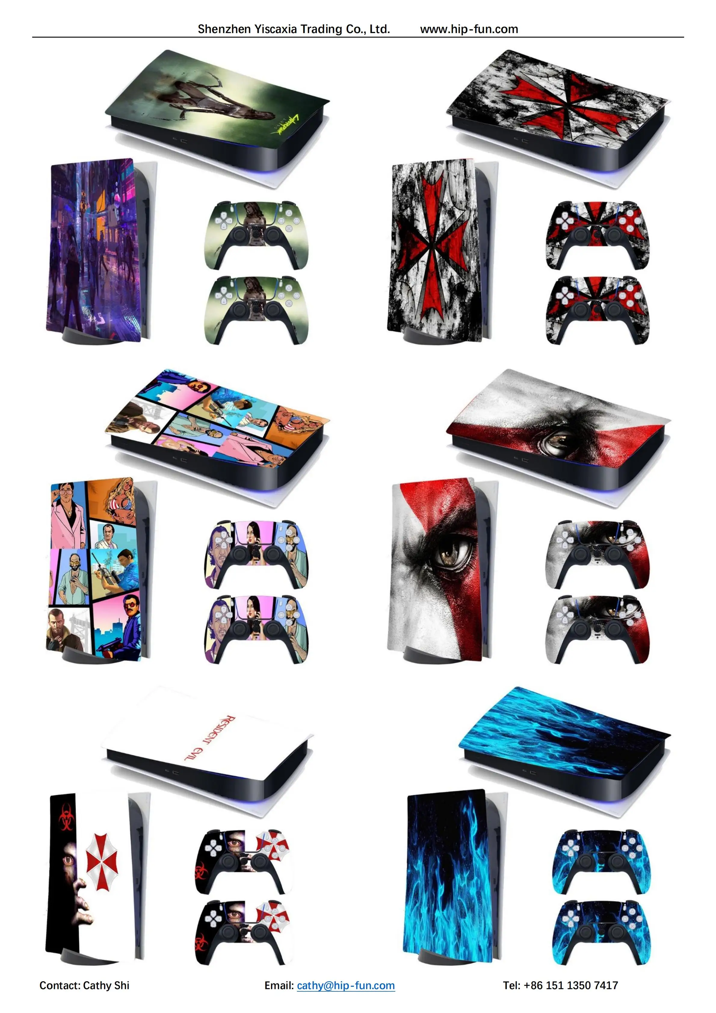 Custom Design 50pcs Moq Ps5 Game Console Sticker Film Protection Skin ...