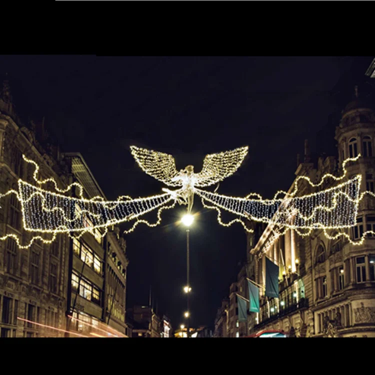 Outdoor Christmas Hanging Lighting - 3D Lighted Angel