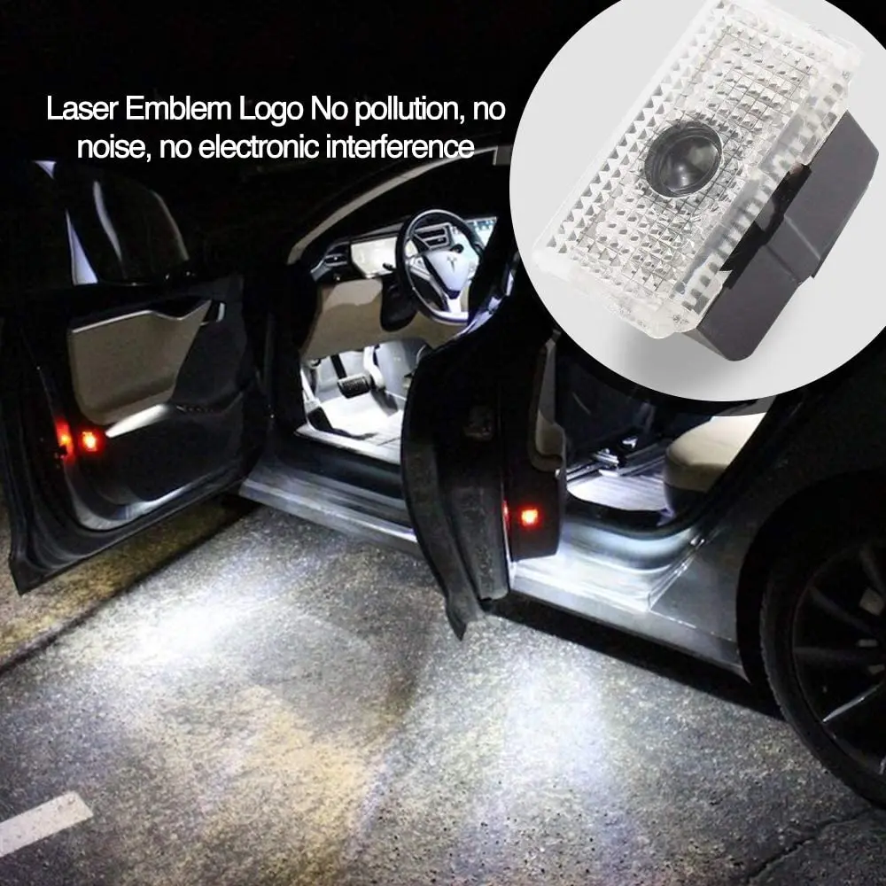 Auto Deur Led Logo Projector Lichten Voor Tesla Accessoire Draadloze ...