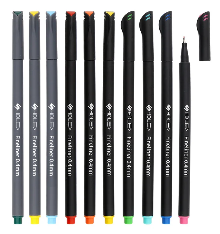 Hot Sales 12 Colors Fineliner Color Pen Set,0.4 Mm Fineline Drawing Pen ...