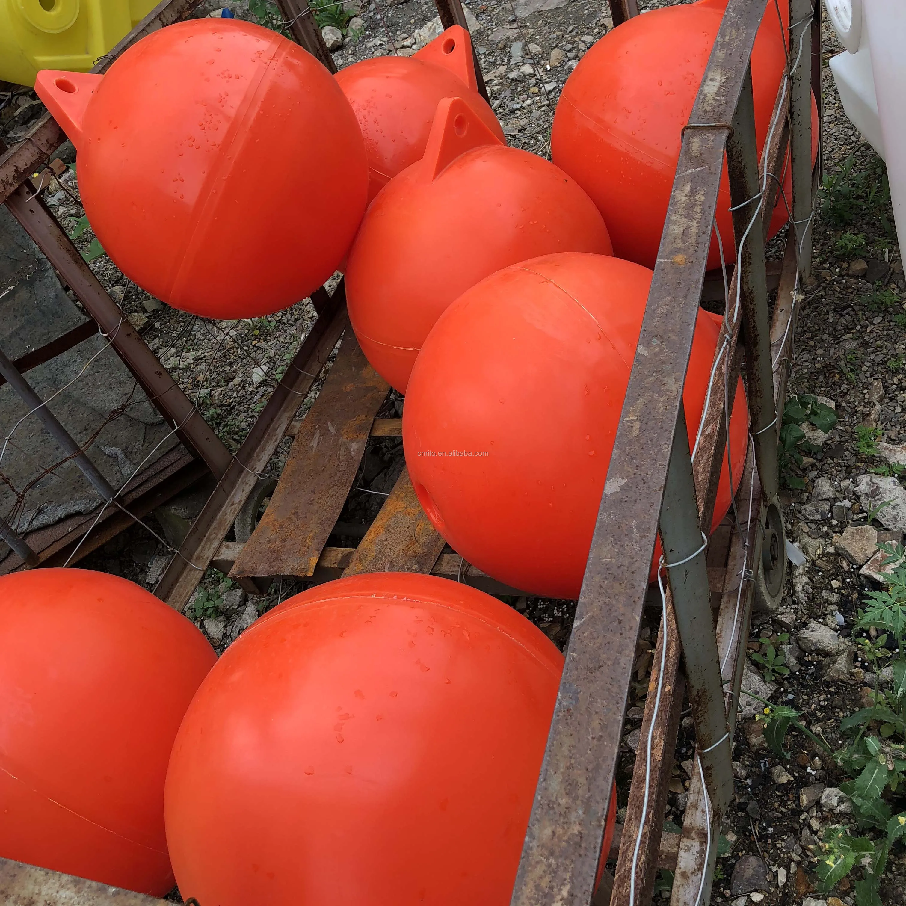 Rotomolded Pe Plastic Fish Net Sea Marine Floating Ball Buoy With ...