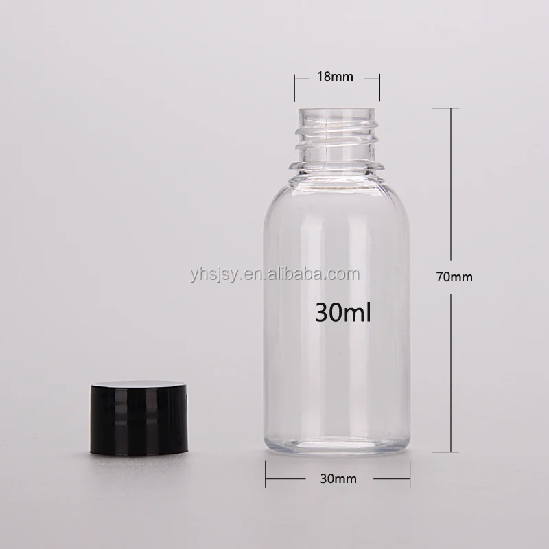 1oz/30ml Plastic Mini Pet Bottle With Screw Cap - Buy 30ml Bottle,Mini ...