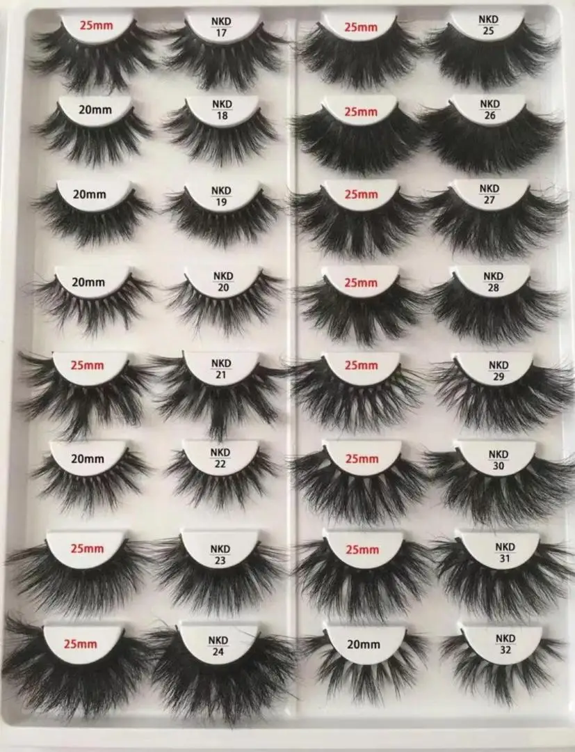 25mm Eyelashes 3d Mink Lashes 28mm-30mm Extra Long Mink Eyelashes ...
