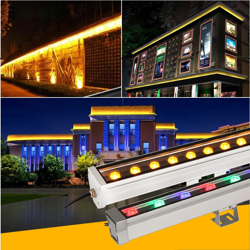 Decorative Building Projector Linear Light Ip65 Low Power Dc24v 10w ...
