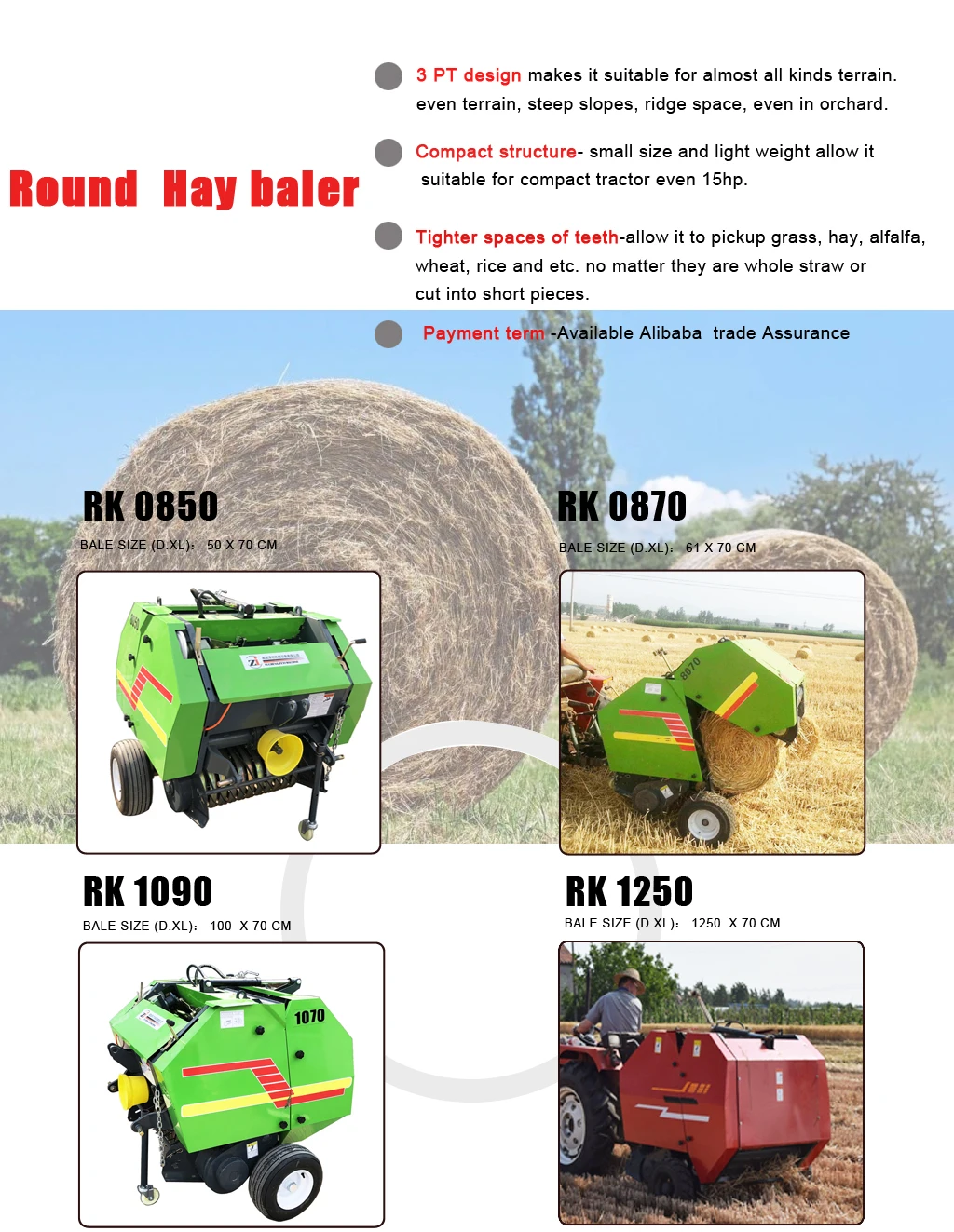 Zeyi LTRK1090 Hay Baler - Efficient & Durable Solutions
