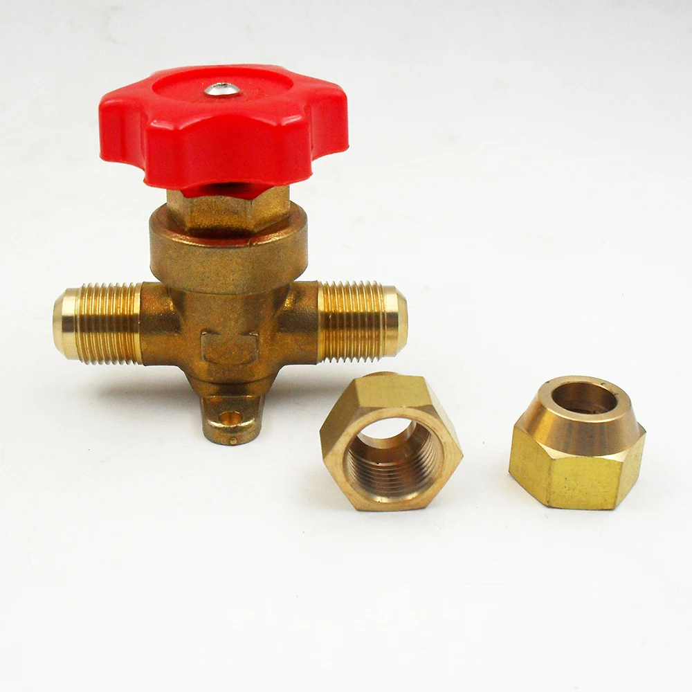 Refrigeration Brass Diaphragm Handle Check Valve 3/8 With Nuts - Buy ...
