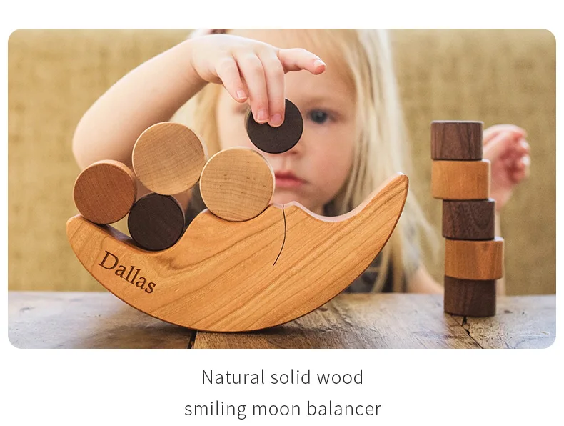 Vietnam Custom Smiling Moon Balance Toy - Educational Wood