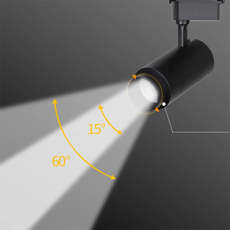 30W COB Focus Adjustable Beam Angle Zoomable Track Lights Dimmable Led ...