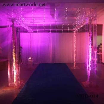 Large Acrylic Led Light Wedding Mandaps Led Stage Elegant Backdrop For ...